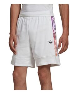 adidas originals men's sport foundation sweatshorts, white, small