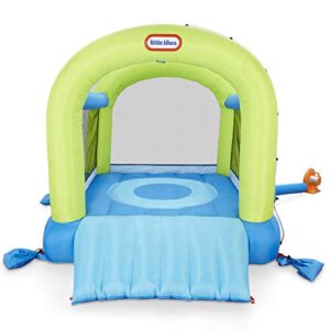 little tikes splash n' spray indoor/outdoor 2-in-1 inflatable bouncer, 108.00”l x 84.00”w x 82.25”h