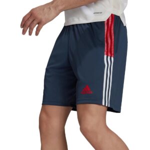 adidas mens tiro short crew navy/vivid red small