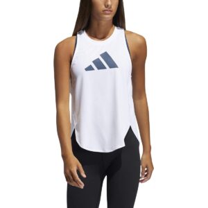 adidas women's badge of sport logo tank, screaming pink/wild pink, small