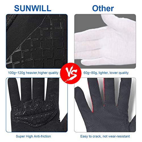 Workout Full Finger Gloves with Wrist Wrap Support,Anti Slip Palm Protection&Extra Grip,Touchscreen Fitness Exercise Weight Lifting Gym Training Cycling Gloves(Men&Women)