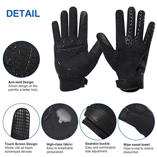 Workout Full Finger Gloves with Wrist Wrap Support,Anti Slip Palm Protection&Extra Grip,Touchscreen Fitness Exercise Weight Lifting Gym Training Cycling Gloves(Men&Women)