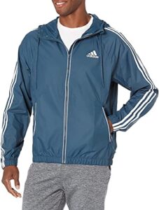 adidas mens basic 3-stripes jacket wind.rdy crew navy xx-large