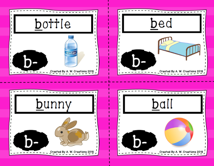 Phonics Flash Cards - Consonant Sounds