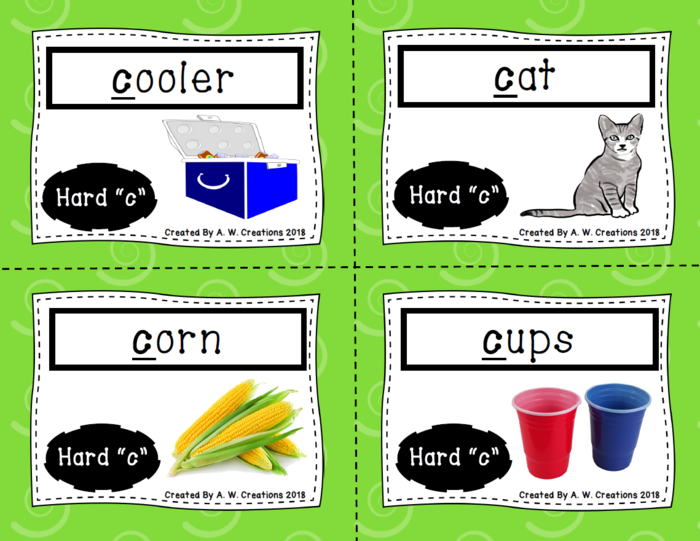 Phonics Flash Cards - Hard and Soft "c" and "g"