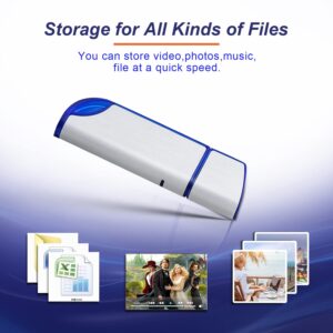 USB Drive, 32G FAT32 USB Flash Drive Memory Stick Thumb Drive for Computer/Laptop for Photo/Video Backup with Indicative Light