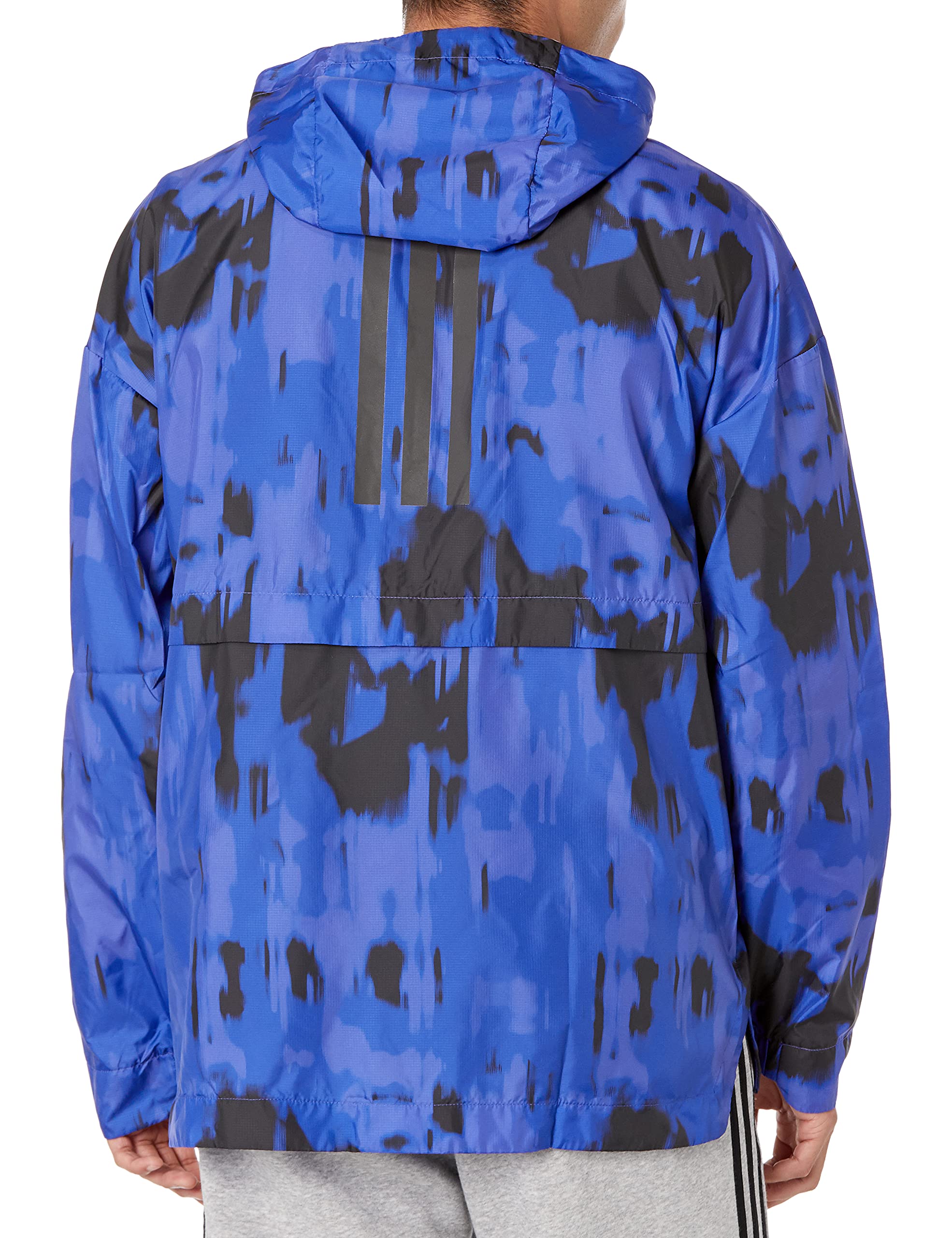 adidas Mens Urban All Over Print Wind.RDY Jacket Semi Night Flash Medium