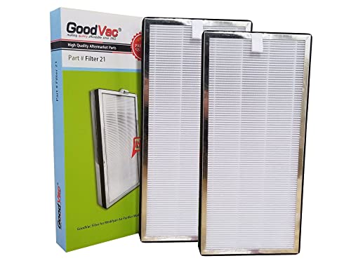 GOODVAC H13 True HEPA Filter Compatible with Medify MA 40 Air Purifiers (2-Pack)