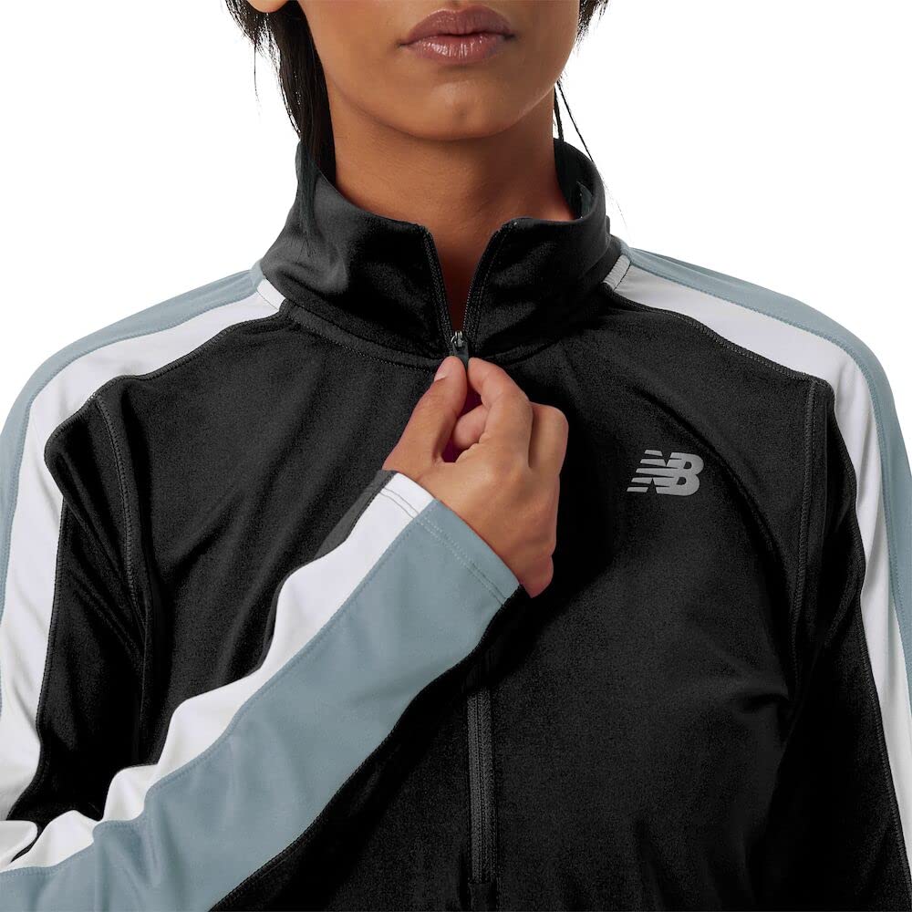 New Balance Women's Accelerate Half Zip, Black , Large