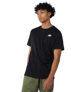 new balance men's heather tech short sleeve, black , xx-large