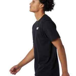 New Balance Men's Heather Tech Short Sleeve, Black , XX-Large