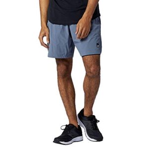 new balance men's fortitech 7 inch 2 in 1 short, ocean grey , medium