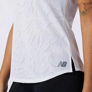 New Balance Women's Q Speed Fuel Jacquard Short Sleeve, White, 2X-Large