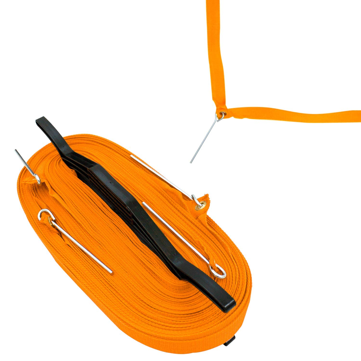 Baden | Champions | Portable Badminton Set | Regulation Net + 3 Shuttlecocks + 4 Racquets + 1 Boundary + 1 Carry Bag | Orange/Gray