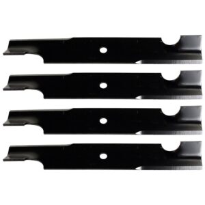 stevens lake parts set of 4 new notched mower blades fits great dane, fits husqvarna, fits john deere, lesco, scag, snapper, fits toro, wright 32" stander models interchang