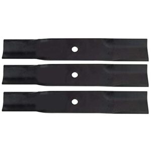 set of 3 new lawn mower blade fits toro, universal 3 for 44", 74351, 74401, 74501, 74502, 74601, 74602, 74603, groundmaster 1144, groundmaster 117, timecutter z with 44" decks models