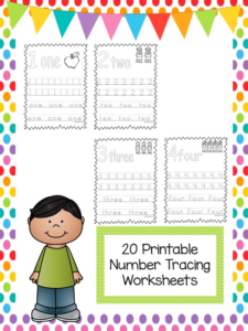 20 printable number tracing worksheets