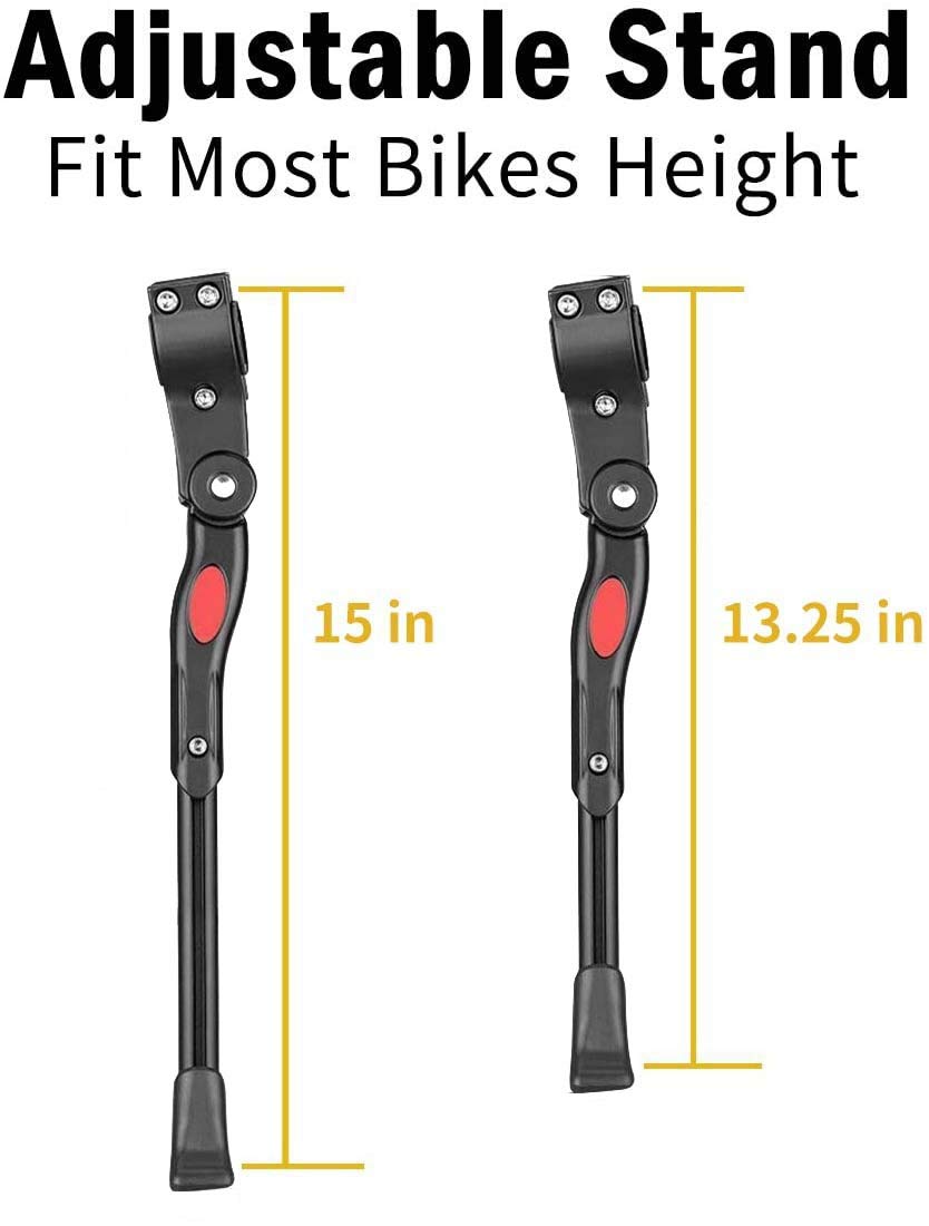 Bike Kickstand,Kickstand for Bike,Kick Stand Adjustable for 22" 24" 26" 27" Mountain Bike/Road Bicycle/BMX/MTB/City Commuter Bike/Kids Bike/Sports Bike/Adult Bike