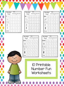 10 printable number fun worksheets