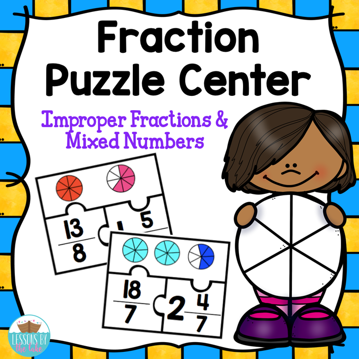 Mixed Number & Improper Fraction Puzzle Center