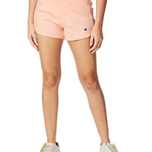 Champion, Gym, Mid-Rise, Comfortable Athletic Shorts for Women, 2.5", Certain Peach, Medium