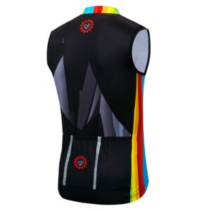 Cycling Jersey Men Bike Sleeveless Cycle Vest Road Bicycle Clothing Riding Racing MTB Shirt Mountain Biking Biker Cyclist top Black M