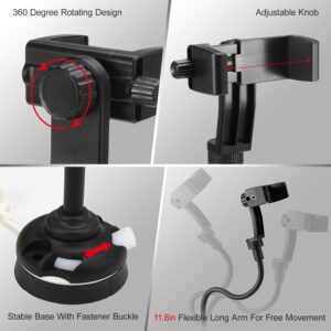 LIXADA Kayak Phone Mount Universal Boat Bracket Canoe Camera Mount Holder with Flexible Long Arm