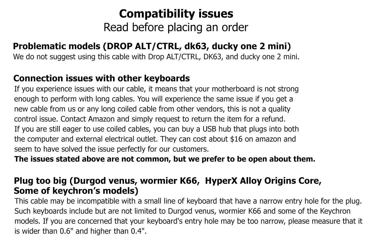 ASCENY Coiled & Double-Sleeved Mechanical Keyboard Cable, for Type-C Mechanical Keyboards (White)