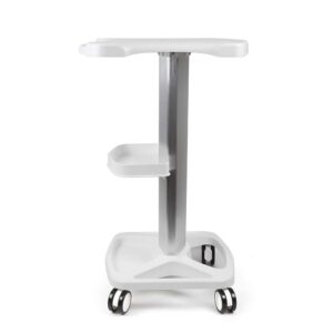 Beauty Salon Trolley Cart Pedestal Rolling Cart Aluminum Alloy Salon Spa Stand Roller Trolley with Wheel Beauty Instrument Tray Rolling Cart