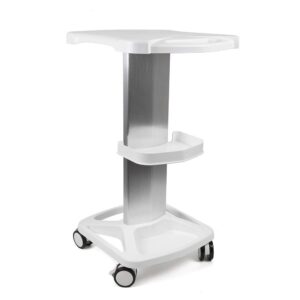 Beauty Salon Trolley Cart Pedestal Rolling Cart Aluminum Alloy Salon Spa Stand Roller Trolley with Wheel Beauty Instrument Tray Rolling Cart