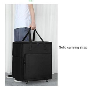 Buwico Desktop PC Computer Travel Storage Carrying Case Bag with Wheels for Computer Main Processor Case, Monitor, Keyboard and Accessories (27 Inch)