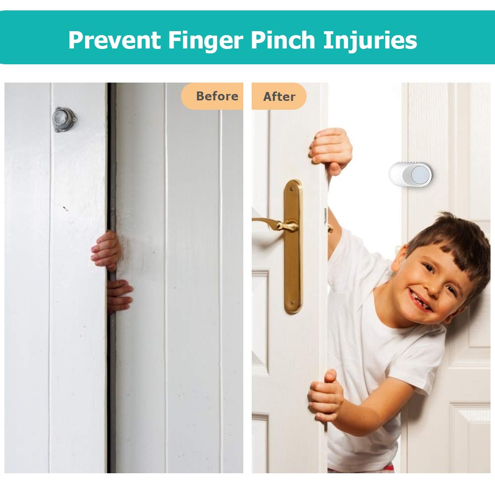 Fangze 4 Pcak Door Pinch Guard for Kids, Safety Finger Pinch Door Stopper Door Slam Stopper for Baby and Pet