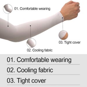 FOOTINSOLE.COM 2 Pairs UV Sun Protection Cooling Arm Sleeves for Cycling, Running, Golf, Driving Sleeves for Men & Women (Black + Gray)