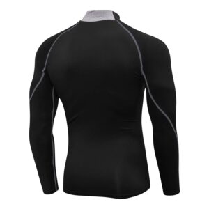 Audoc Mens 3 Pack Compression Shirt Long Sleeve Shirts Athletic Base Layer Tops Workout T Shirt