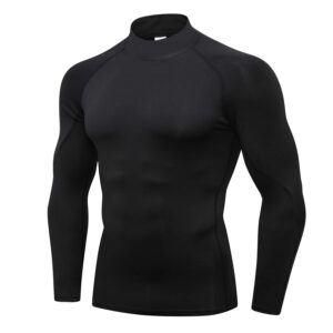 Audoc Mens 3 Pack Compression Shirt Long Sleeve Shirts Athletic Base Layer Tops Workout T Shirt