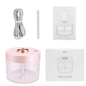 Mini Humidifier, 780ml Cool Mist Humidifier Wireless with Night Light for Baby, Bedroom and Office, 2 Mist Modes, 25dB Whisper Quiet, Auto Power Off - Rose Gold