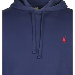 Polo RL Men's Long Sleeve Jersey Knit Pullover Hoodie (Navy, Medium)