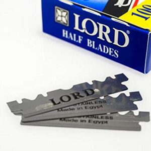 LORD Salon Super Stainless 1/2 Blade Razors, Pack of 1000 Blades