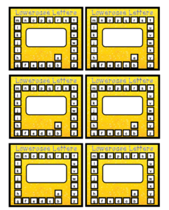 alphabet punch cards - lowercase and uppercase letters and sounds