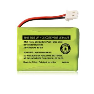 imah bt188645/bt288645 3.6v 900mah ni-mh battery pack, also compatible with vtech bt207695 vm312 vm3251 vm3252 vm3261 digital video baby monitor