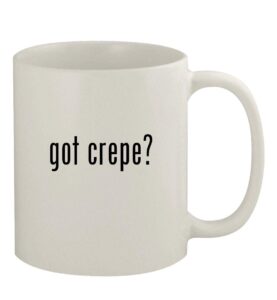 knick knack gifts got crepe? - 11oz ceramic white coffee mug, white