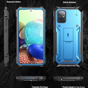 Poetic Revolution Series for Samsung Galaxy A71 5G Case, [Not Fit Verizon A71 5G UW] [Not Fit A71 4G] Full-Body Rugged Shockproof Protective Cover with Kickstand and Built-in-Screen Protector, Blue