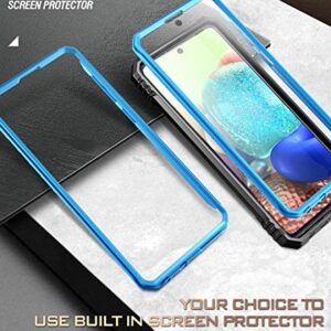 Poetic Revolution Series for Samsung Galaxy A71 5G Case, [Not Fit Verizon A71 5G UW] [Not Fit A71 4G] Full-Body Rugged Shockproof Protective Cover with Kickstand and Built-in-Screen Protector, Blue