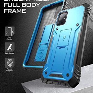 Poetic Revolution Series for Samsung Galaxy A71 5G Case, [Not Fit Verizon A71 5G UW] [Not Fit A71 4G] Full-Body Rugged Shockproof Protective Cover with Kickstand and Built-in-Screen Protector, Blue