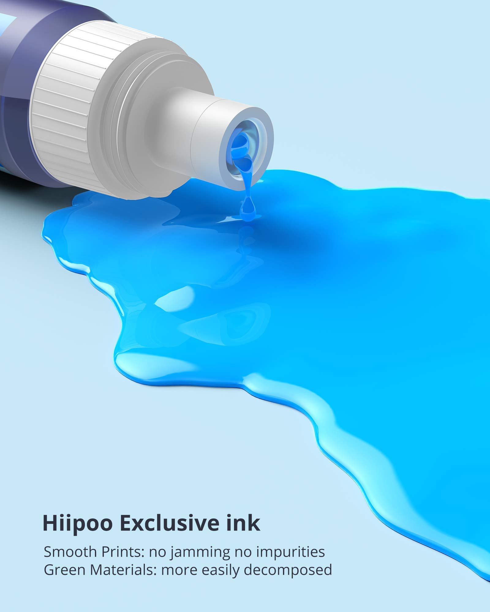 Hiipoo Compatible 522 (Not for Sublimation) High Capacity Refill Ink Bottle Replacement for EcoTank ET-2720 ET-2760 ET-2800 ET-4800 ET-2803 ET-2750 ET-3750 ET-4750 ET-3760 ET-4760 ET-2700 Printer