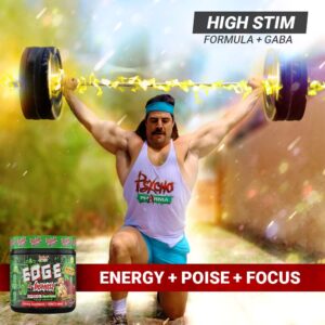 Psycho Pharma New Perfect Powders with Zengaba Energy Feel Good Focus Edge of Insanity - Most Intense Workout Powder for Focus, Strength & Energy