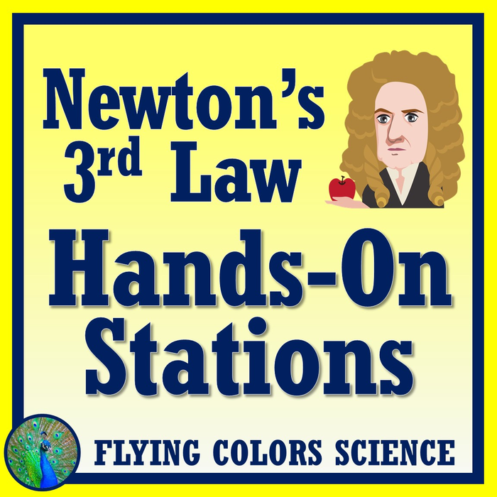 Newton's 3rd Law Activity Lab Stations NGSS MS-PS2-2 MS-PS2-1