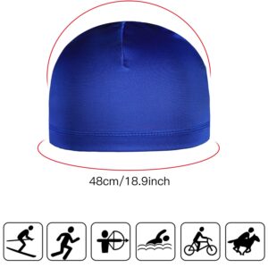 SATINIOR 9 Pieces Skull Caps Helmet Liner Running Hats Sweat Wicking Hats Cycling Caps for Men Women (Grey, Dark Blue, Black)