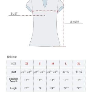 Saadiya Tennis Shirts for Women Short Sleeves, Solid Golf T Shirts V-Neck Running Shirts