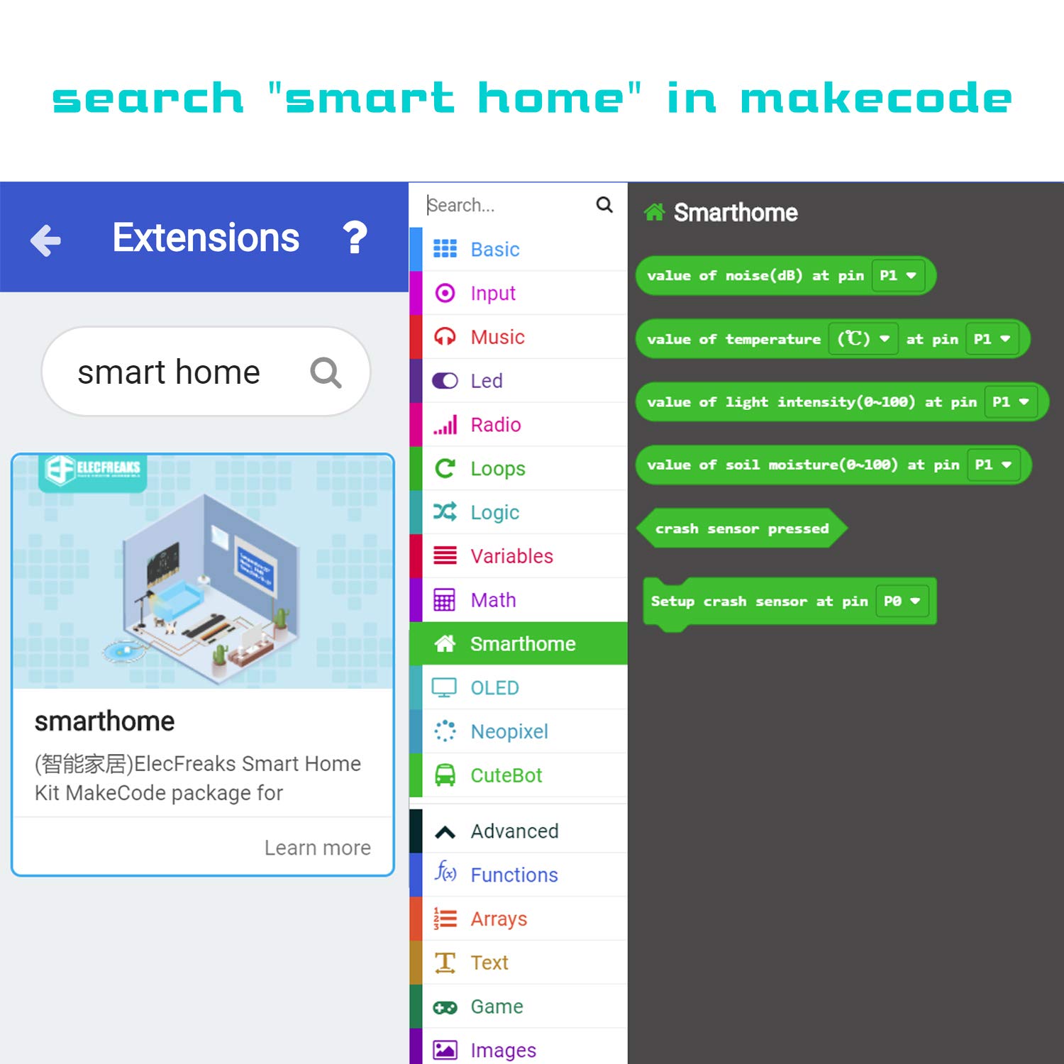 ELECFREAKS microbit Smart Home Kit for Kid Micro:bit Sensor Starter Kit Octopus Series Sensor, DIY Programming STEM kit with Basic Coding Electronics Modules and Wiki Tutorial(Without Micro:bit)